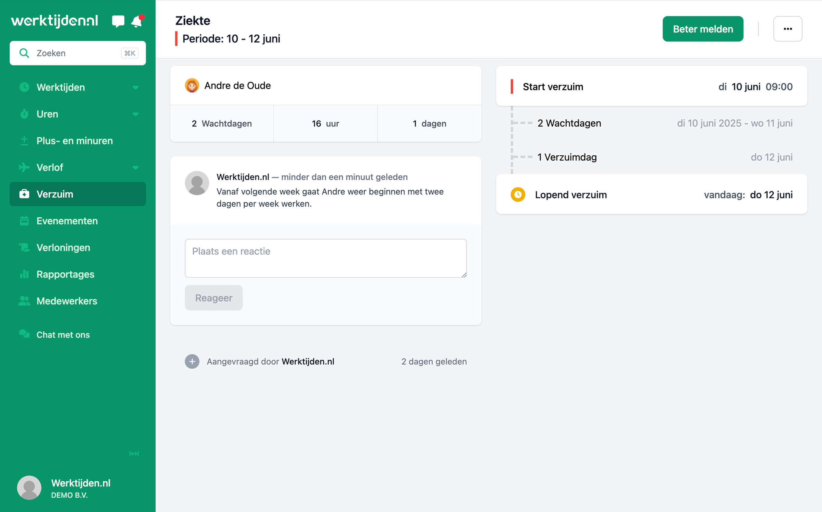 Makkelijk verzuimdagen van personeel bijhouden? | Verzuimregistratie